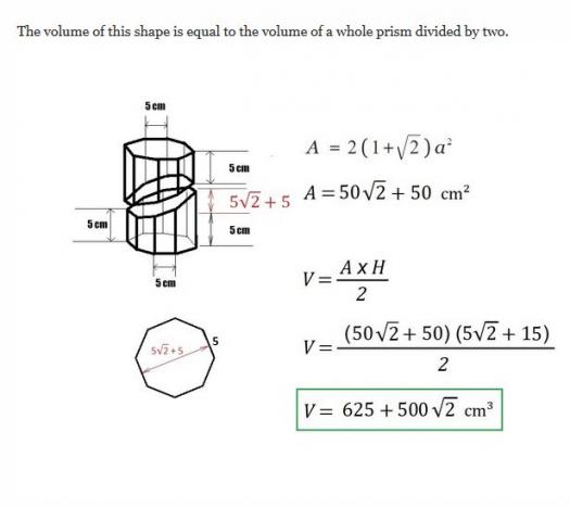 Solid Mensuration: truncated octagonal right prism at Plane Geometry ...